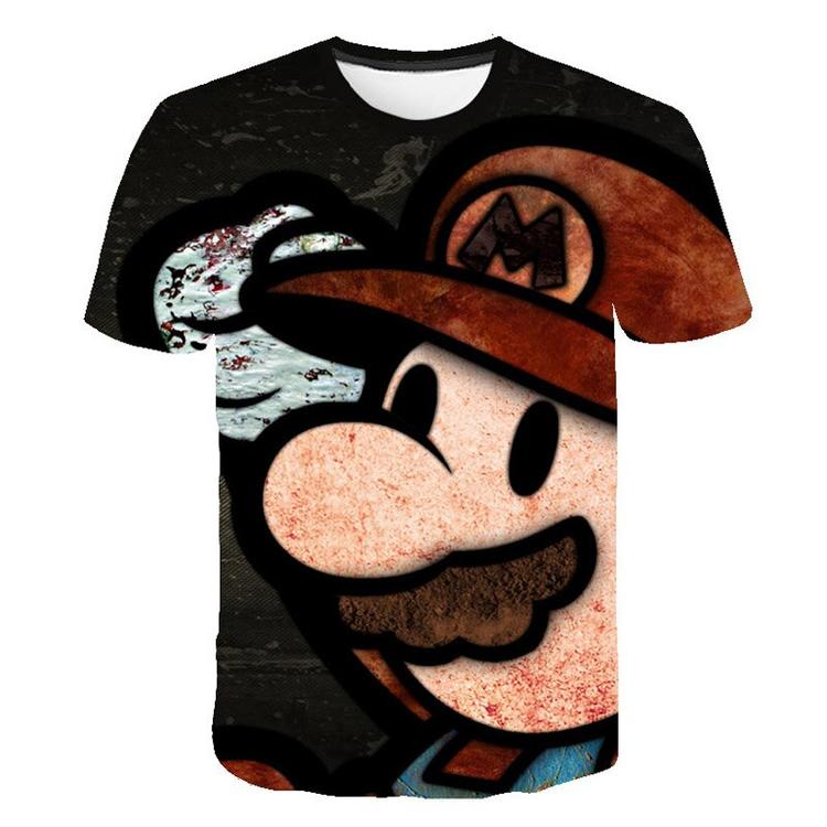 Black Paper Mario T-shirt - Mario